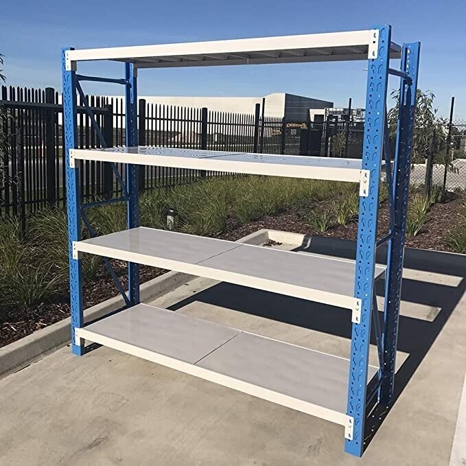 2.4mtrs High x 1.5mtrs x 600mm Deep – Blue / Grey – GV Shelving